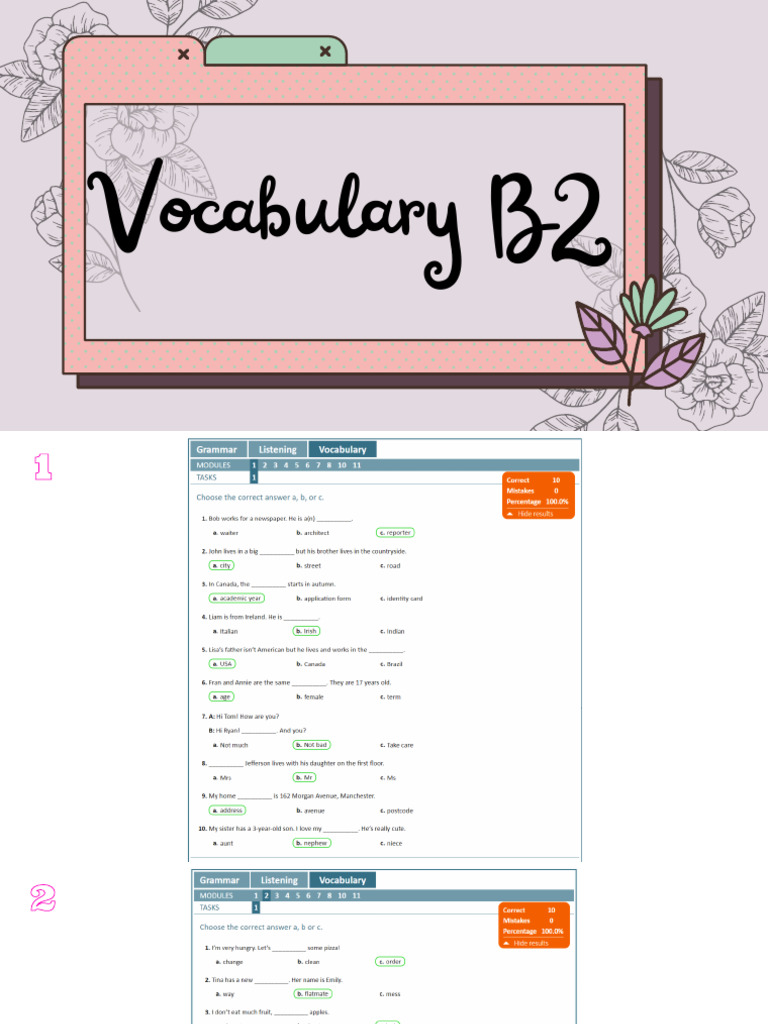 Vocabulary B2 | PDF