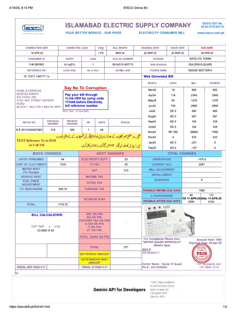 Electric Bill | PDF