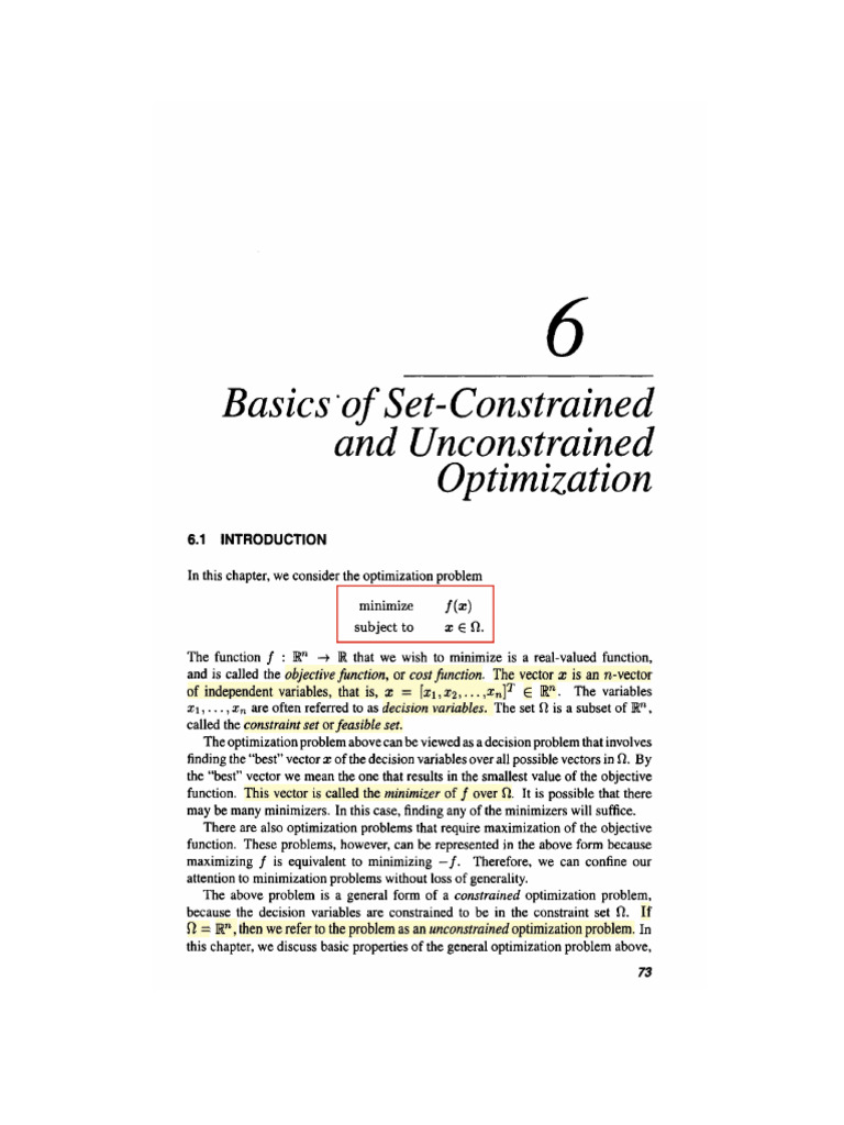 Chapter6 Set Constrained Opt | PDF