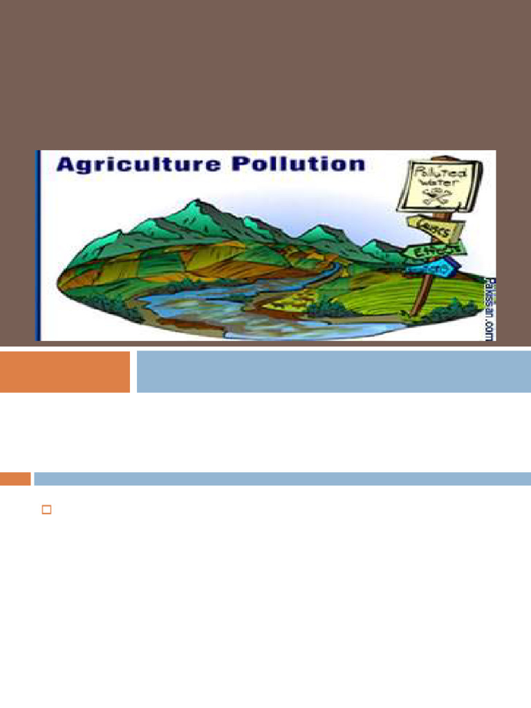 Agricultural Water Pollution Overview | PDF | Fertilizer | Water Pollution
