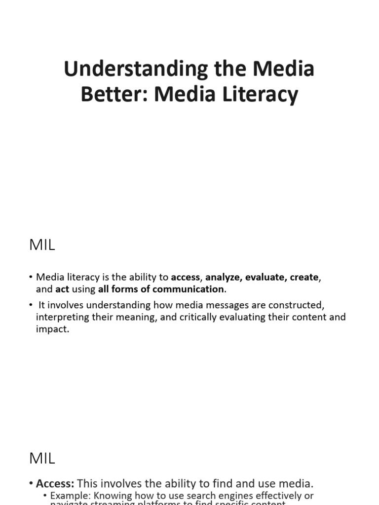 Media Literacy: Skills for the Digital Age | PDF | Internet Of Things ...