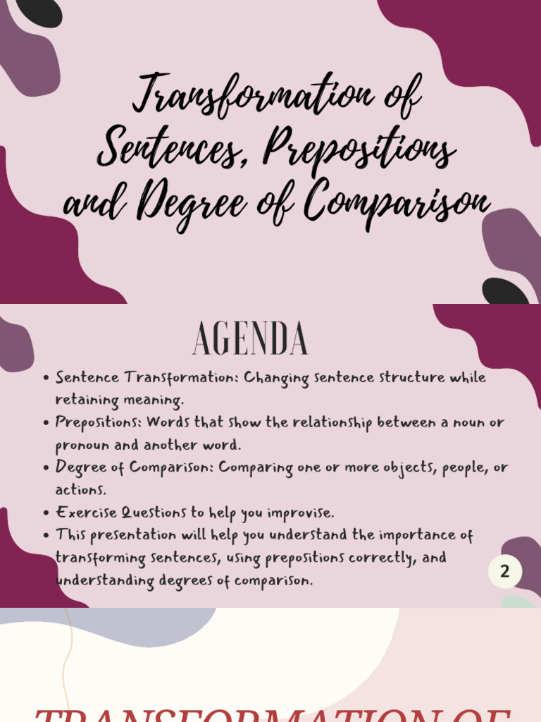 Transformation of Sentences | PDF | Clause | Grammar