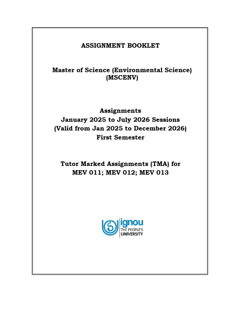 MSc Environmental Science Assignments 2025 | PDF | Redox | Soil