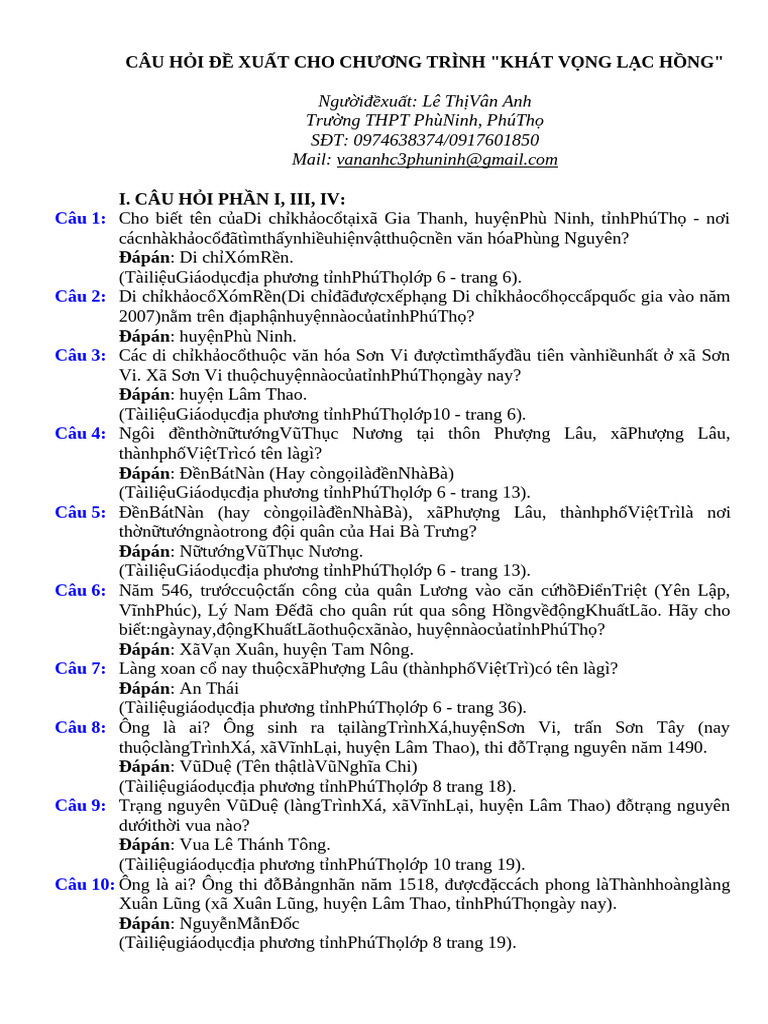 THỬ THÁCH 1 | PDF