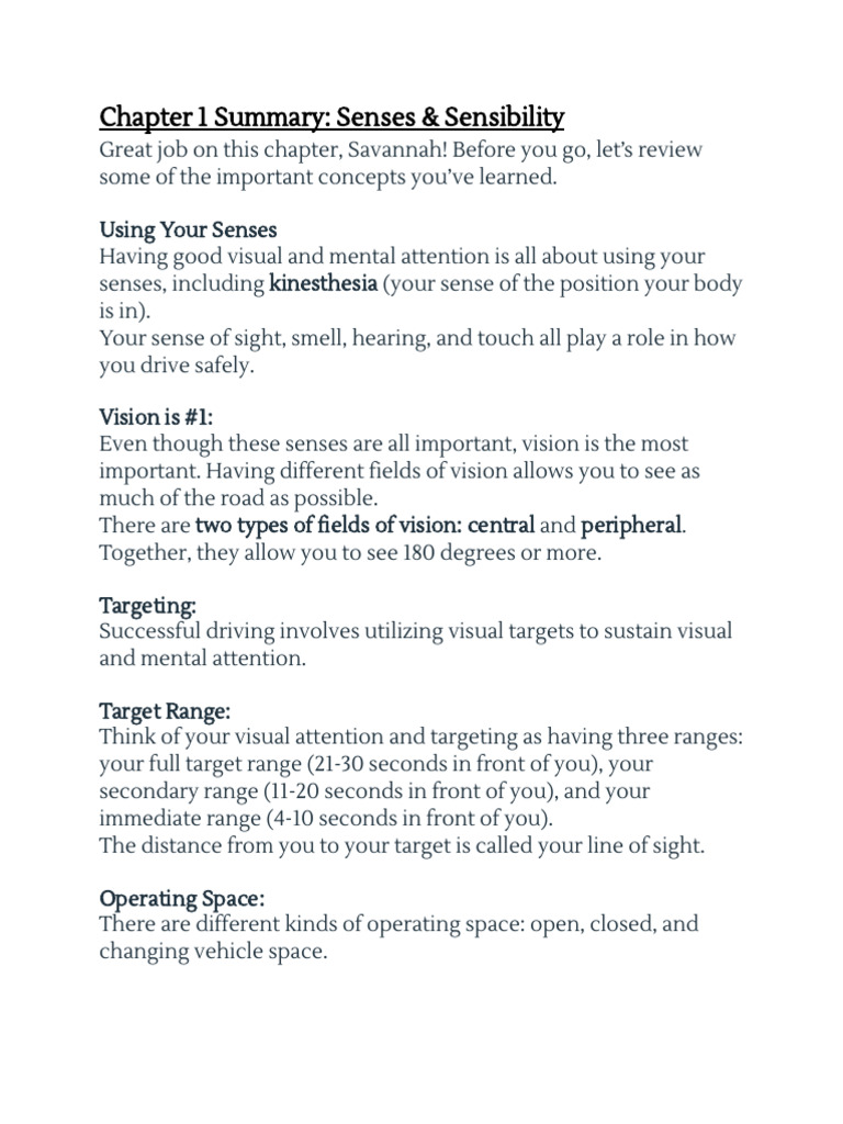 Driving Essentials: Senses and Maneuvers | PDF | Senses | Truck