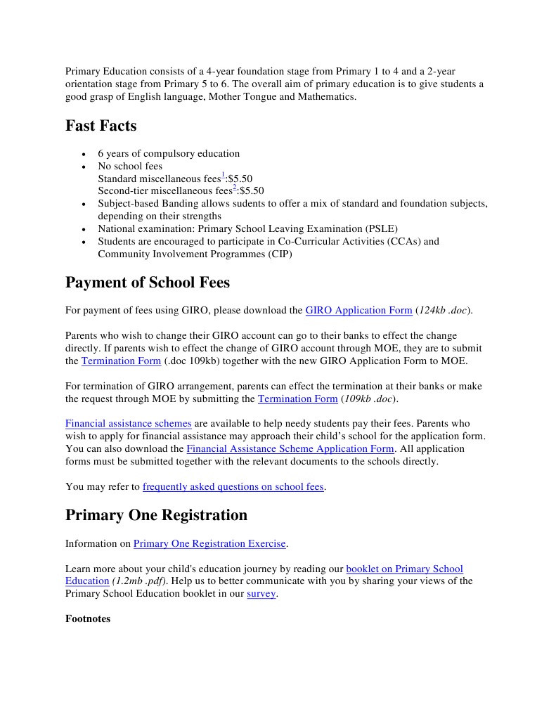 Singapore Primary Education Pdf