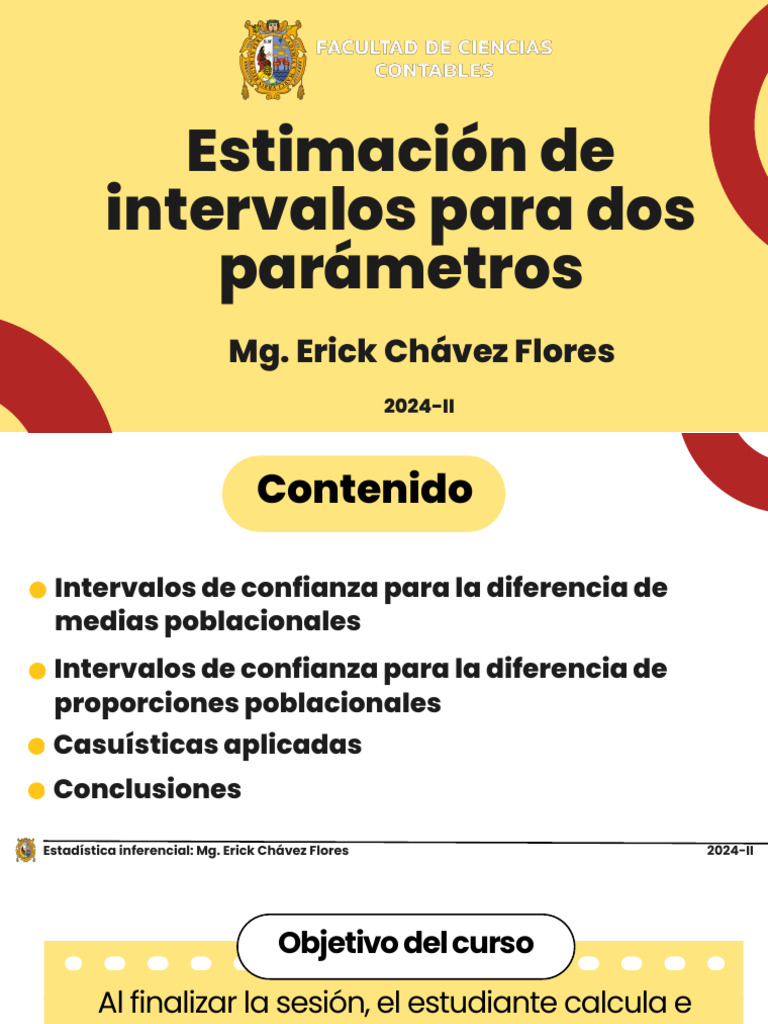 Estimación de Intervalos para Parámetros | PDF | Desviación Estándar ...