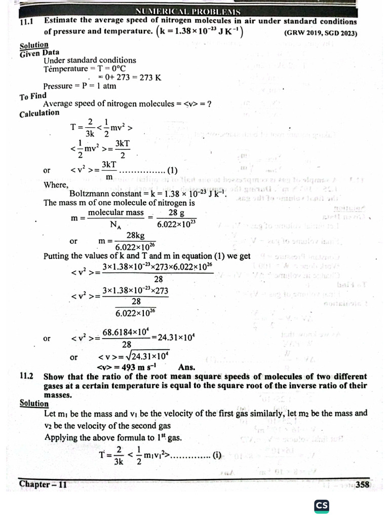 Numericals Chap 11 | PDF