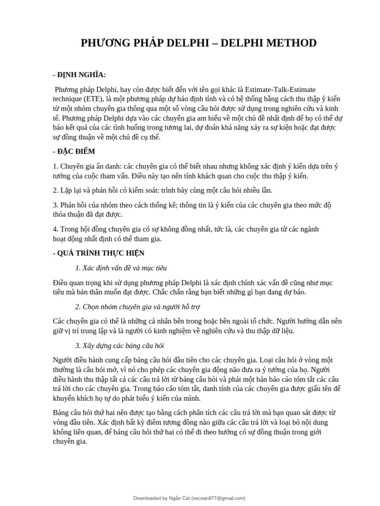 Phuong Phap Delphi | PDF