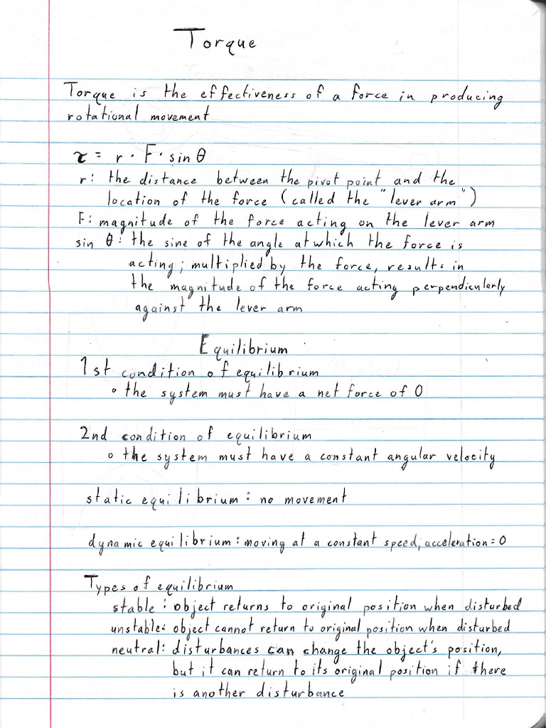 Torque Notes | PDF