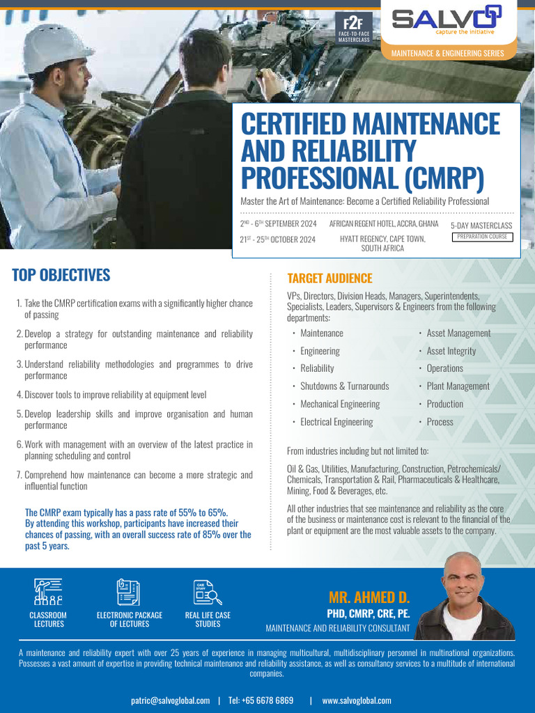 Cert Maint and Reliability Prof CMRP ZA GH PC | PDF | Reliability Engineering | Payments