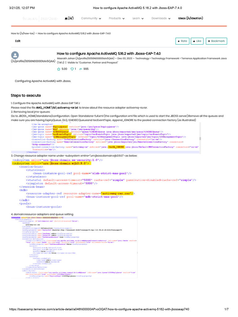 How To Configure Apache ActiveMQ 5.16.2 With Jboss-EAP-7.4.0 | PDF ...