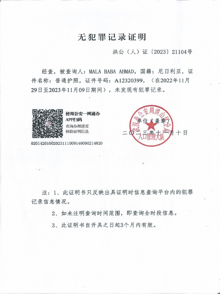 Non Criminal Record | PDF