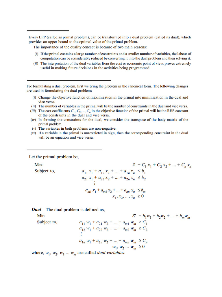 DUAL SIMPLEX METHOD | PDF
