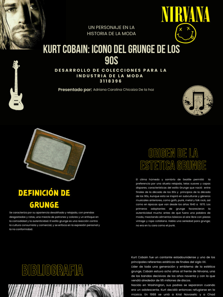 Un Personaje en La Historia de La Moda Kurt Cobain | PDF | Moda | Kurt ...