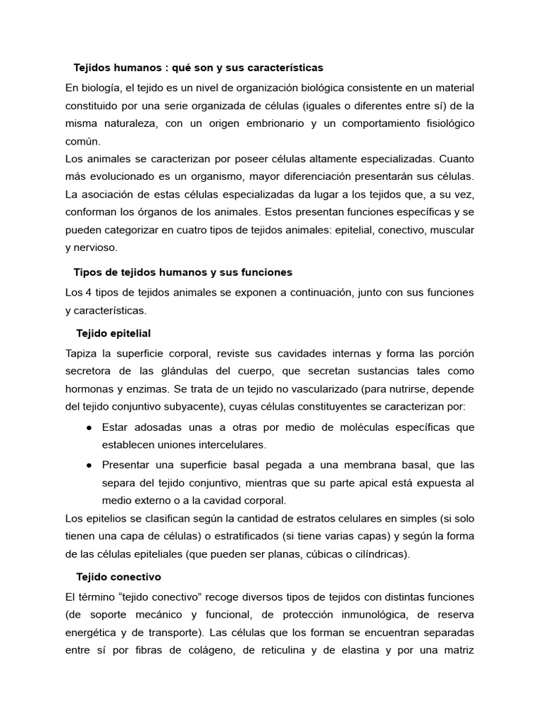 Documento Sin T-tulo | PDF | Músculo | Epitelio