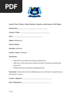 Grade 7 Mathematics Examination Paper 2 Term 4 2024 | PDF | Shape ...