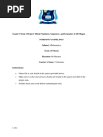 Project - Term 3 Grade 8 | PDF | Mathematics | Geometry