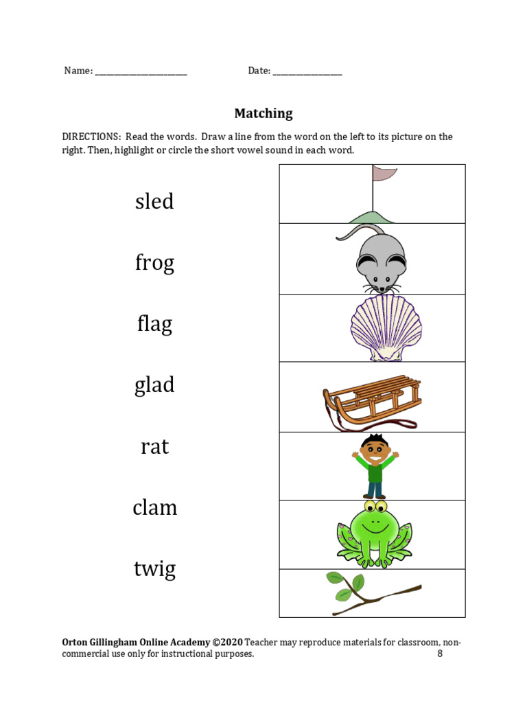 Open and Closed Syllable Patterns Sample | PDF