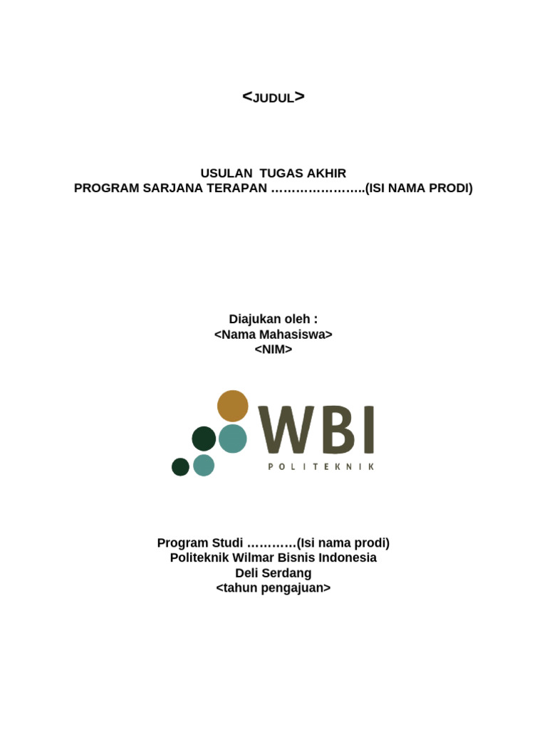 Template Proposal TA PWBI 2025 | PDF