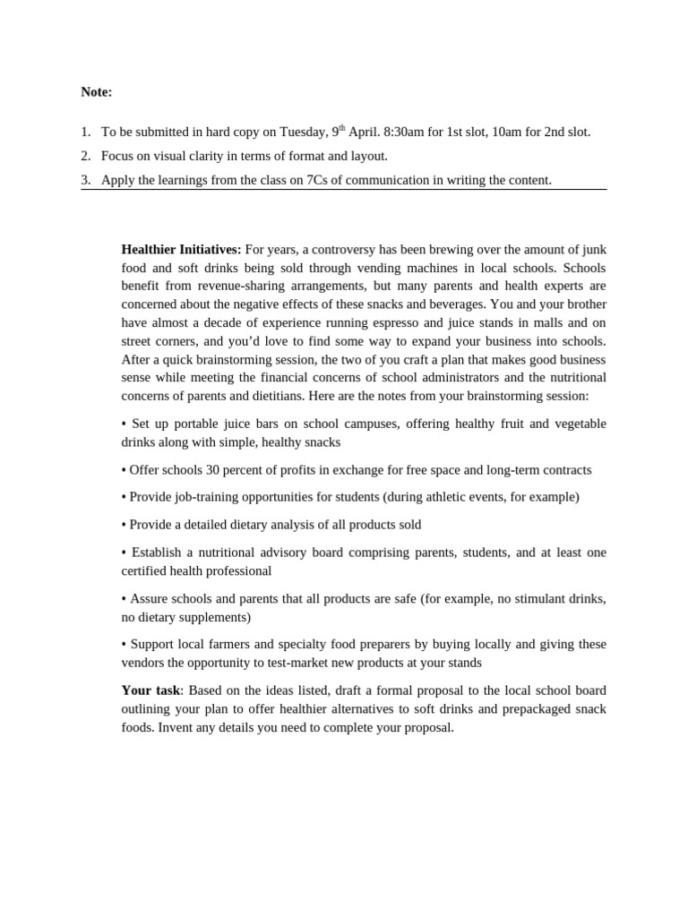 Business Proposal Assignment | PDF
