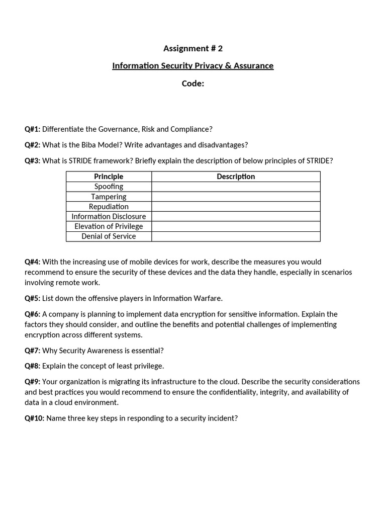 Information Security-Assignment #02 | PDF