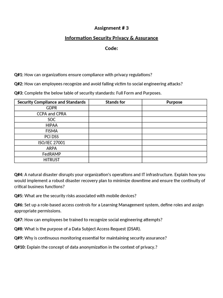 Information Security-Assignment #03 | PDF
