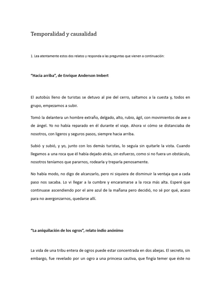 Temporalidad y Causalidad | PDF