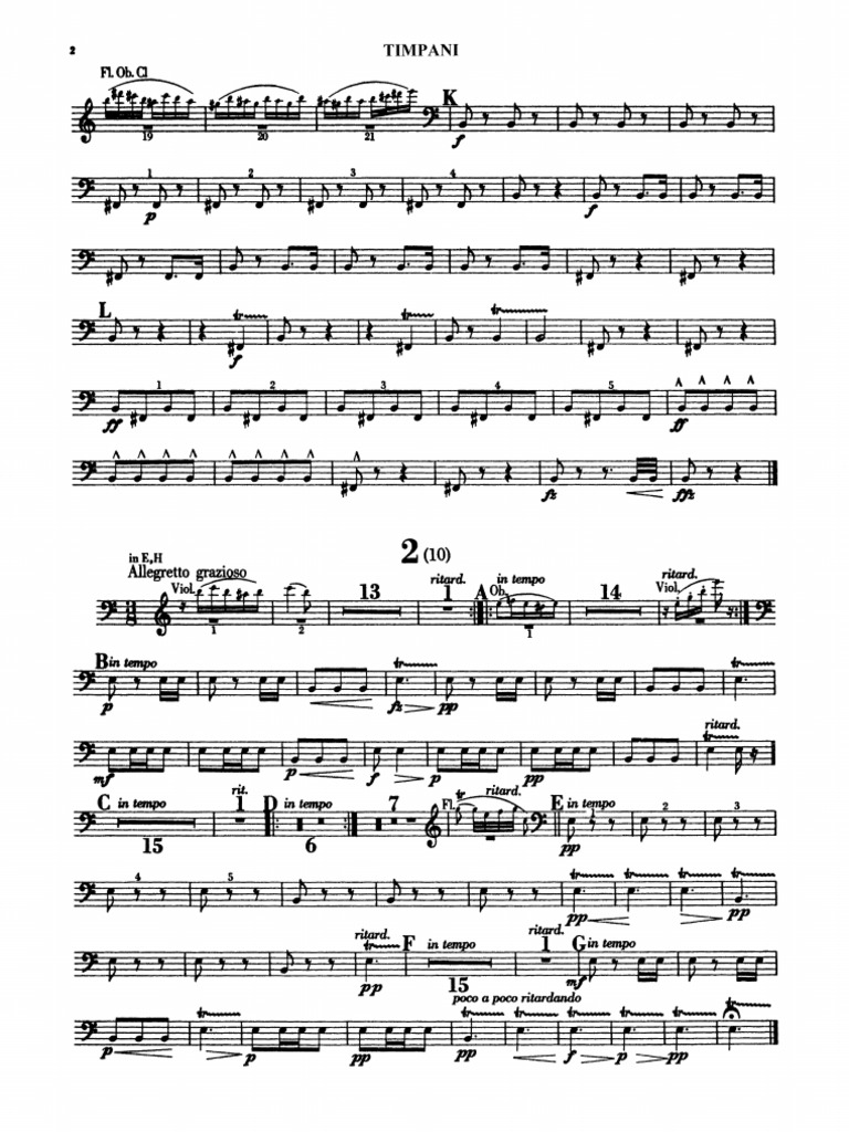 Dvorak, Slavonic Dance - timpani | PDF