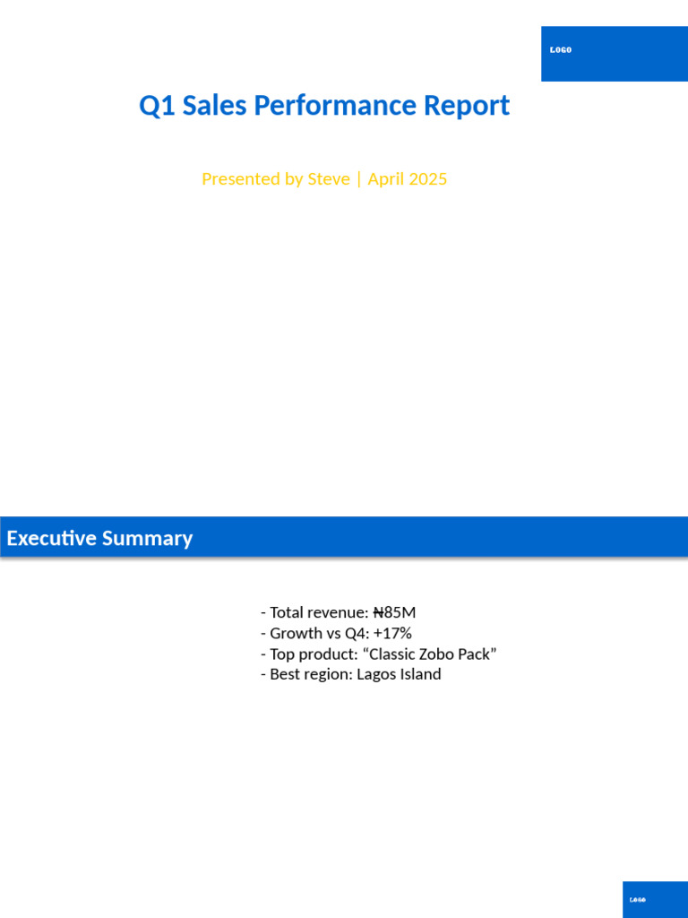 Q1 2025 Sales Performance Overview | PDF