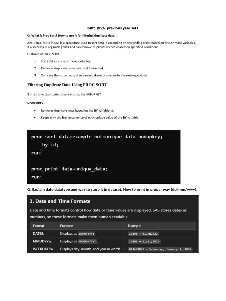 Mtt1 BIVA previous year_theory | PDF | Databases | Computer File