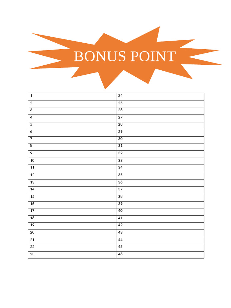 Bonus Point | PDF