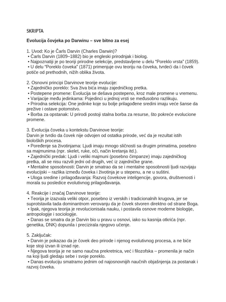 Skripta Antropologija | PDF