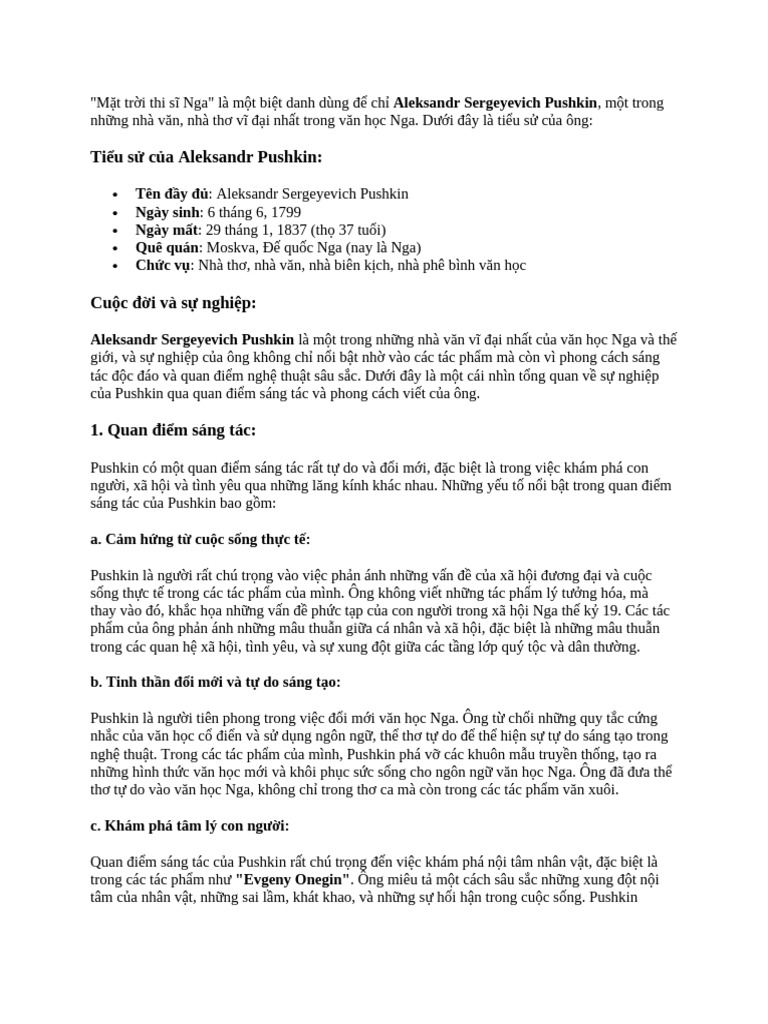 Mặt trời thi sĩ Nga | PDF