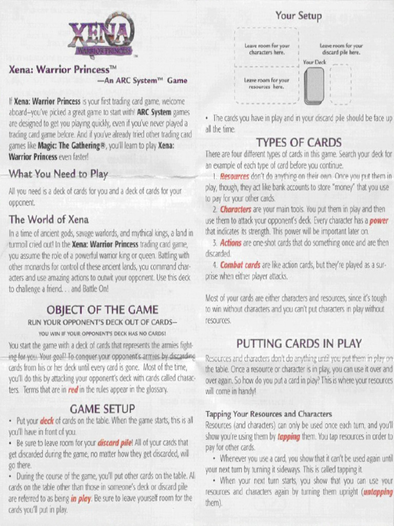 Xena TCG Rulebook | PDF