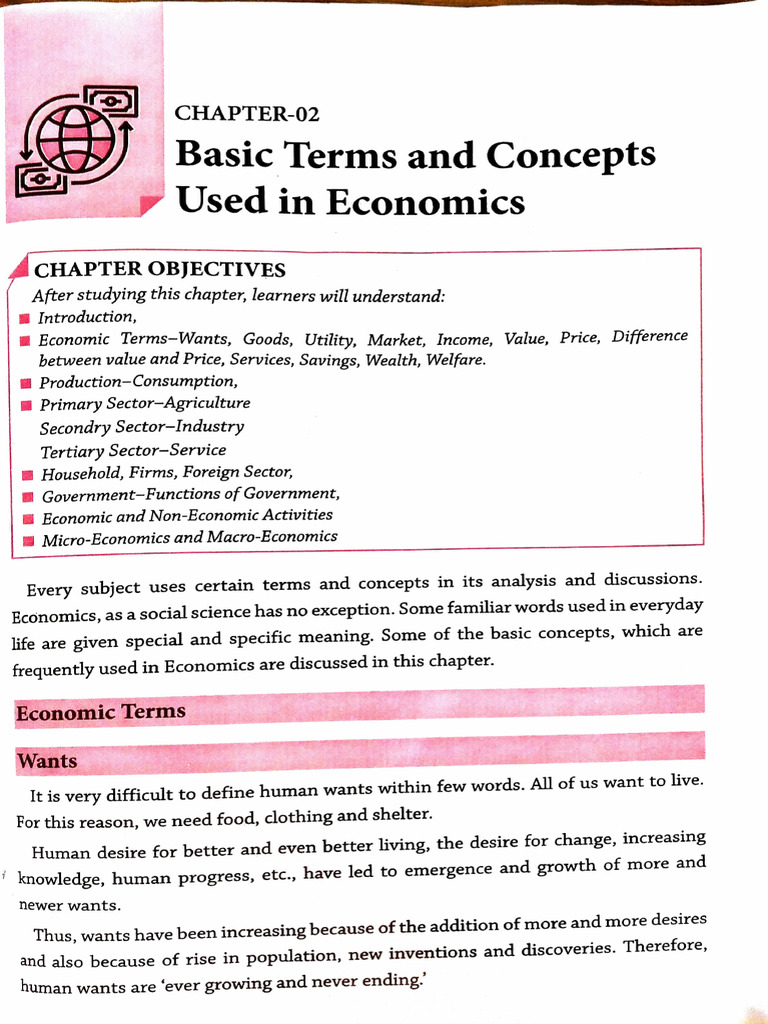 IX Eco 2chapter - Basic Terms of Economics | PDF | Goods | Economics