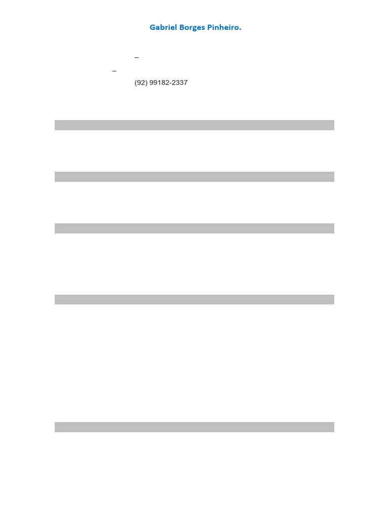 Curriculo Gabriel Borges | PDF