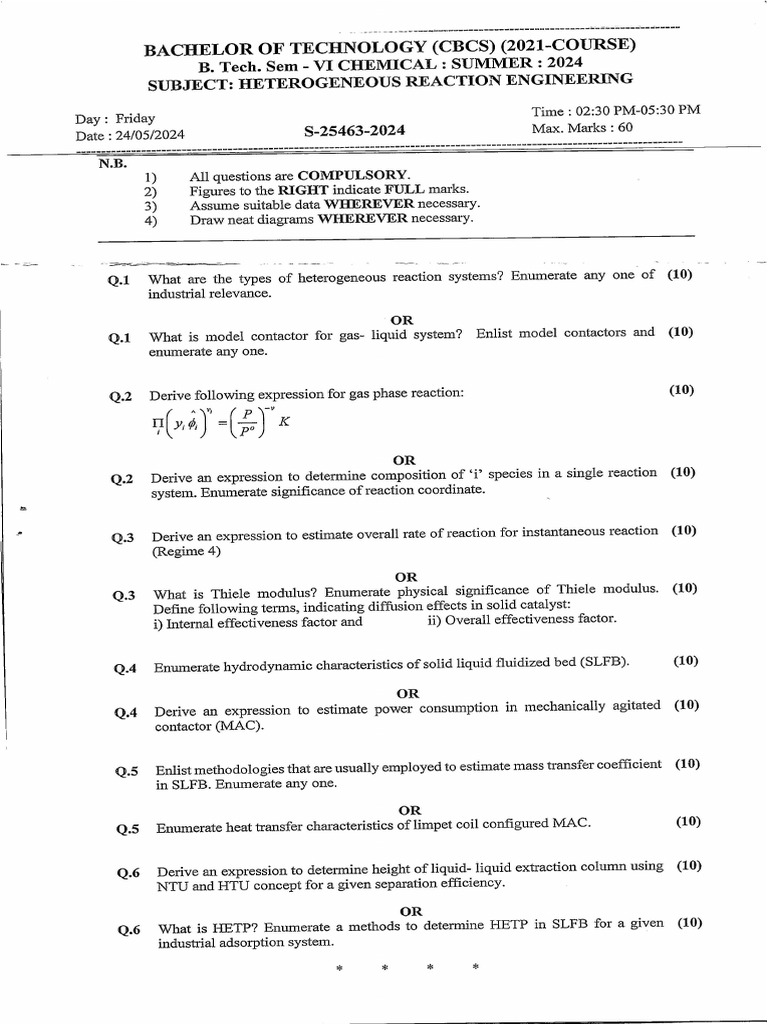 Heterogeneous Reaction Engineering | PDF