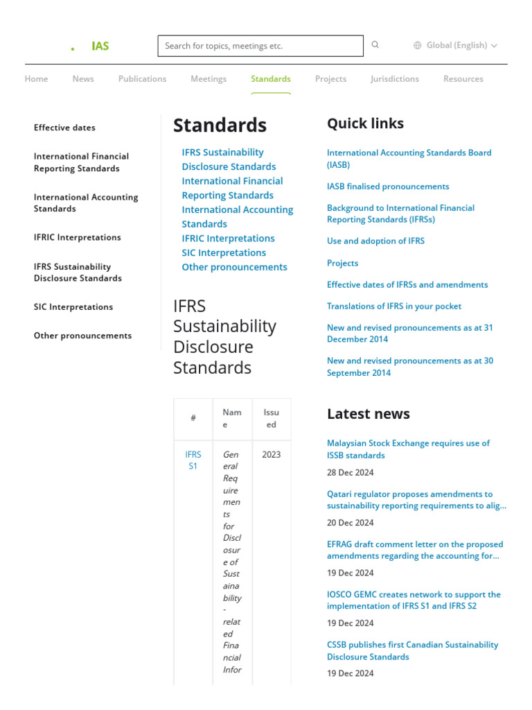 Standards | PDF | International Financial Reporting Standards | Regulation