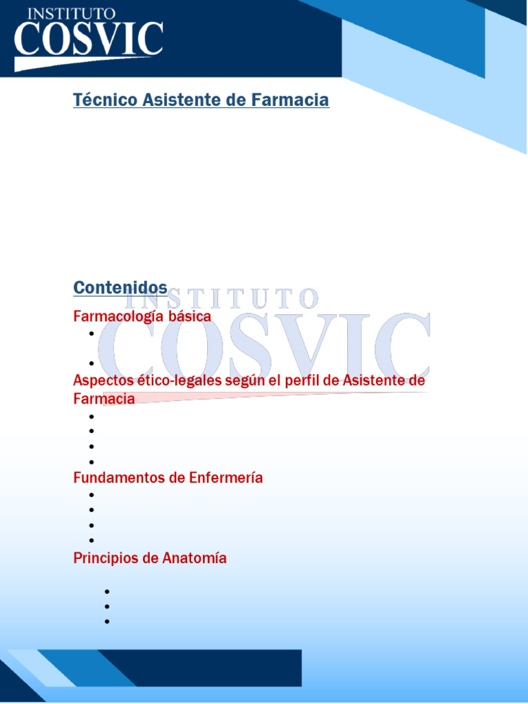 Tec. Asistente Farmacia | PDF | Farmacia | Medicamentos con receta