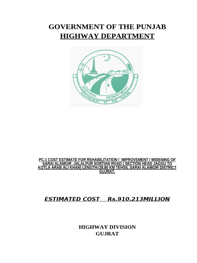 Head Jaggu To Kotla Arab Ali Khan | PDF | Concrete | Road