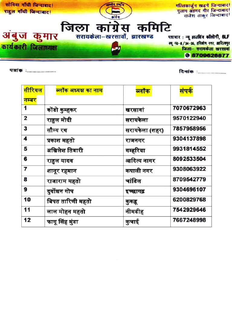 Block President Names Inc | PDF