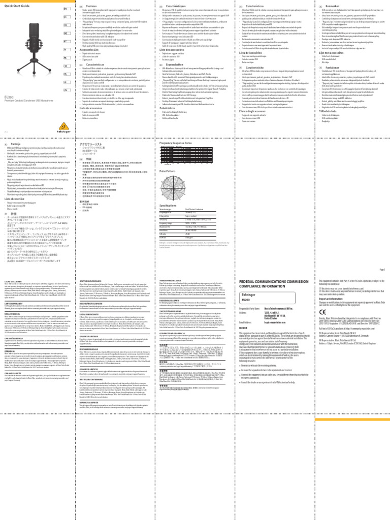 Behringer Bu200 | PDF