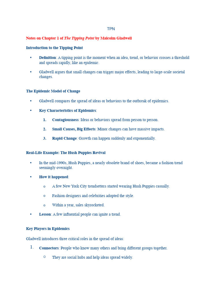 The Tipping Point | PDF