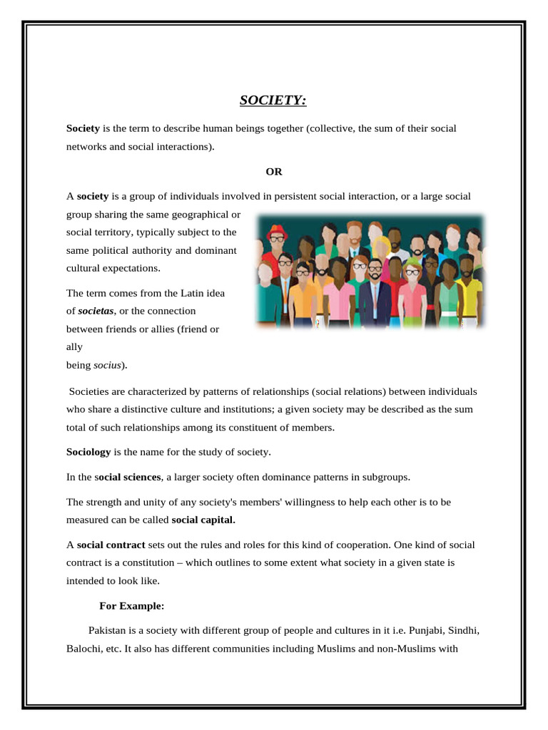 Understanding Society: Key Concepts and Elements | PDF | Society ...