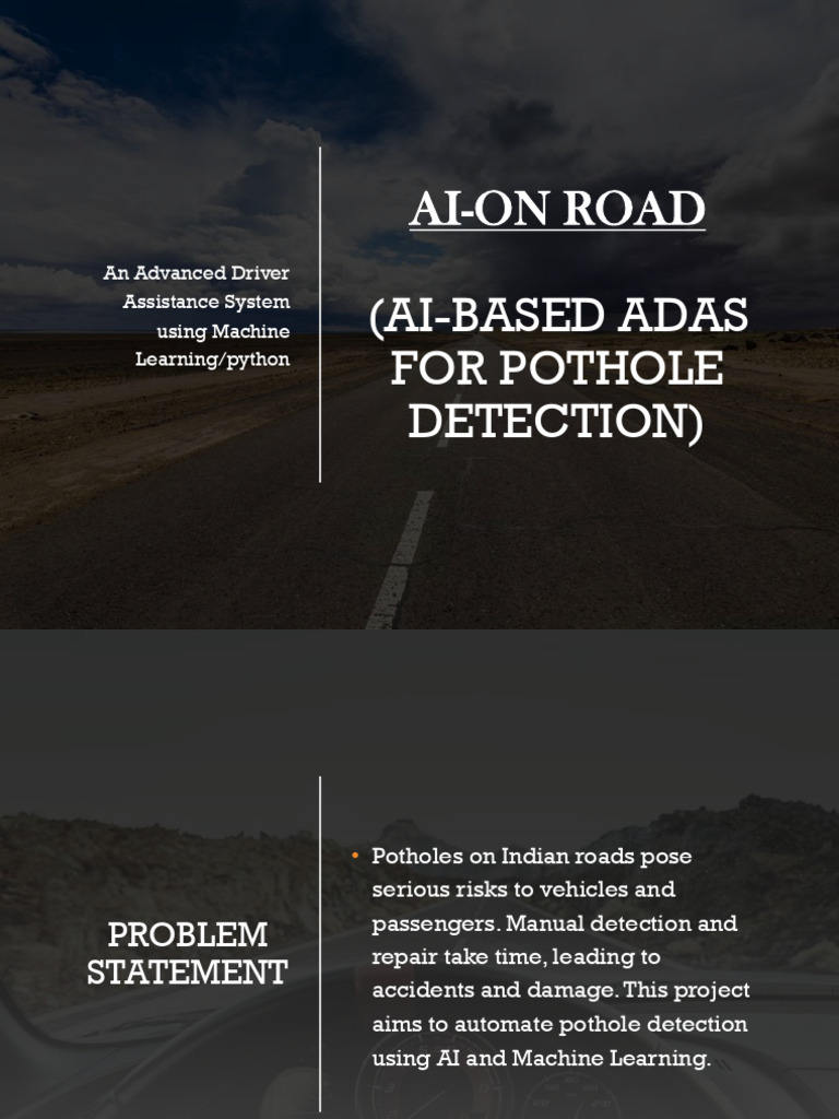 AI ADAS Pothole Detection | PDF