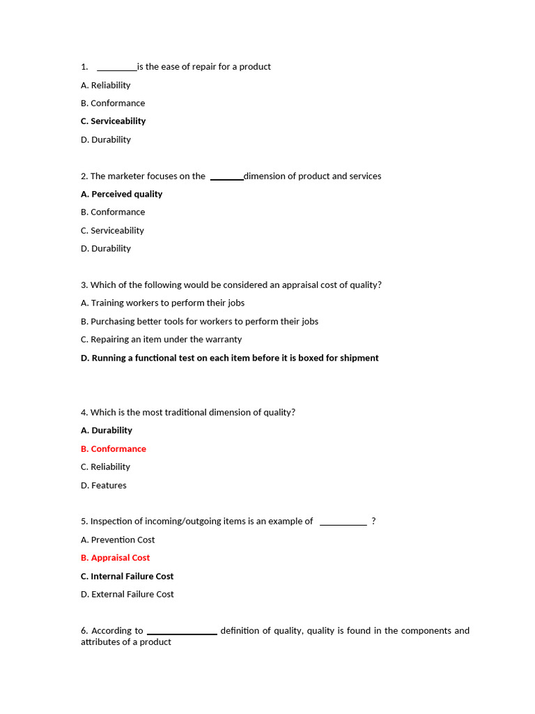 Understanding Quality Management Concepts | PDF | Supply Chain ...