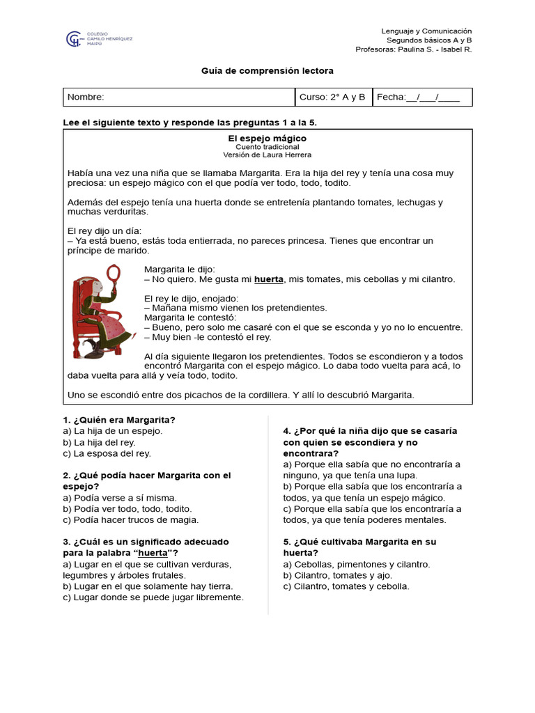 Gu-A de Comprensi-N Lectora - 2 | PDF