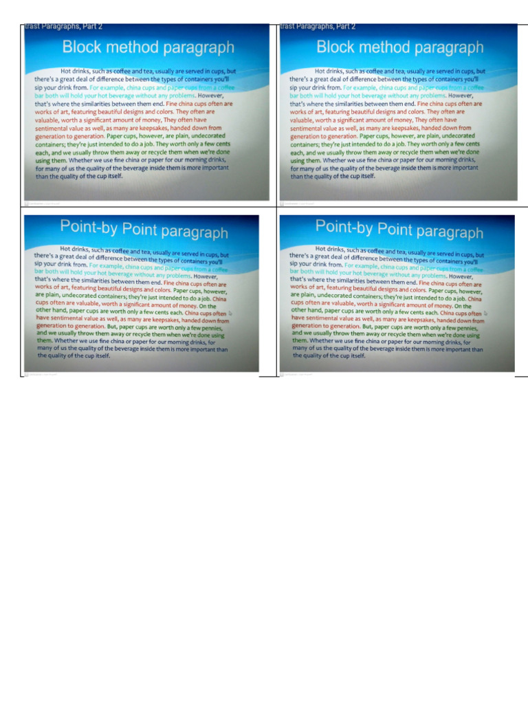 Block and Point by Point | PDF