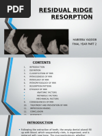 Residual Ridge Resorption | PDF | Bone | Dentures